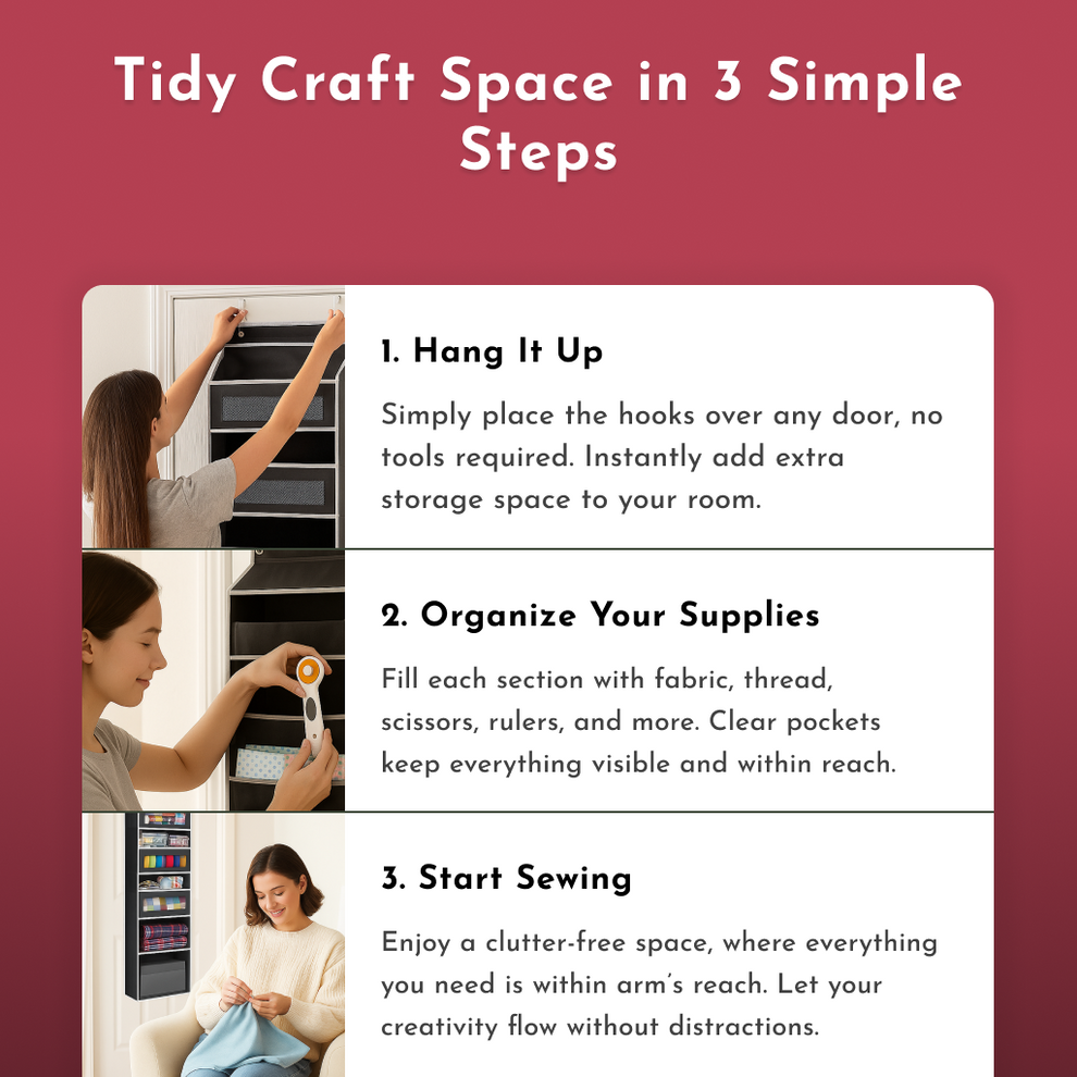 Hanging Quilting Organizer | Fabric Storage & Project Manager