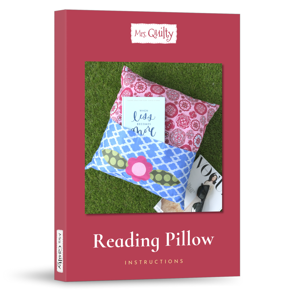 Reading Pillow Downloadable PDF Quilt Pattern