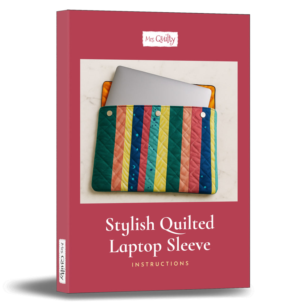 Stylish Quilted Laptop Sleeve Downloadable PDF Quilt Pattern