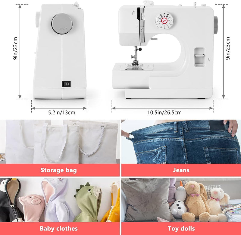 Portable Electric 12-Stitch Sewing Machine: Compact & Powerful