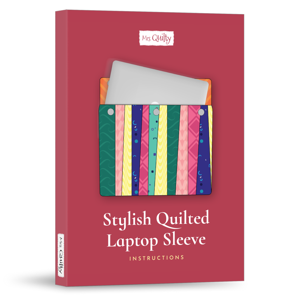 Stylish Quilted Laptop Sleeve Downloadable PDF Quilt Pattern