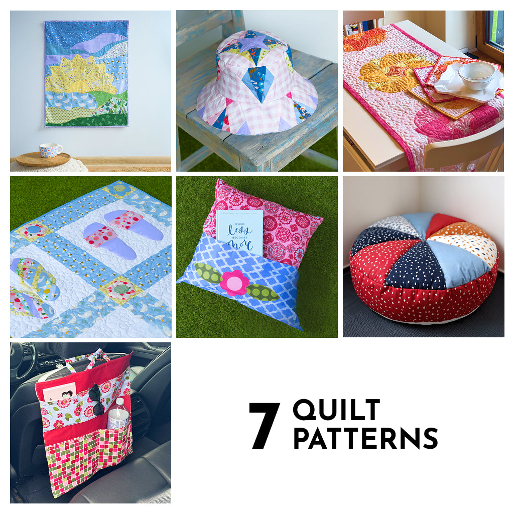 Mrs. Quilty Summer Bundle: 7 Quilted Patterns