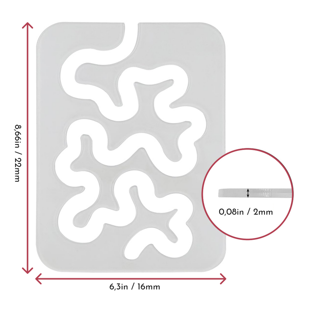 Acrylic Motion Quilting Ruler & Template