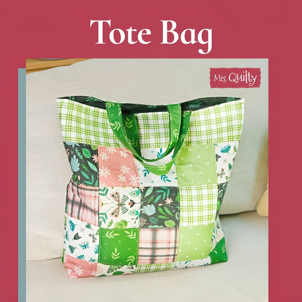 Tote Bag Downloadable PDF Quilt Pattern | Mrs Quilty