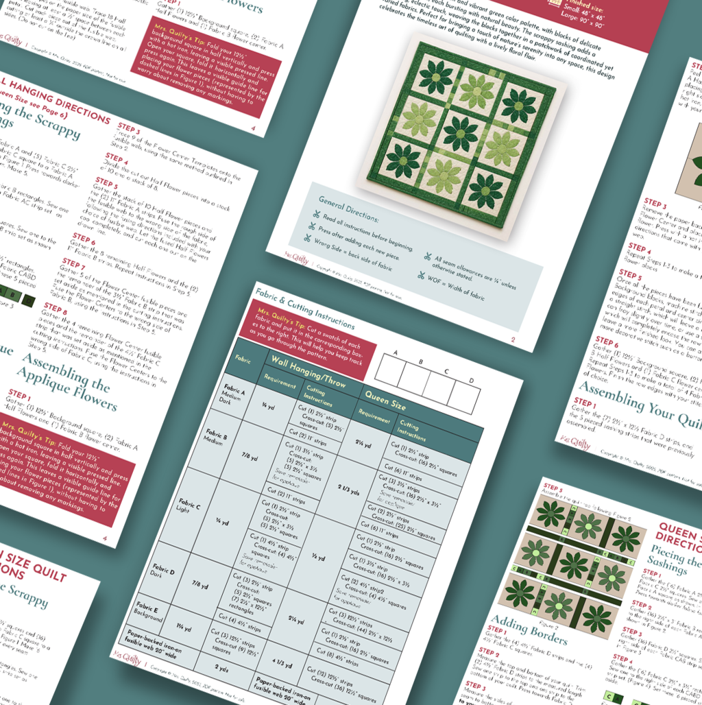 Serenity in Green PDF Quilt Pattern | Mrs. Quilty