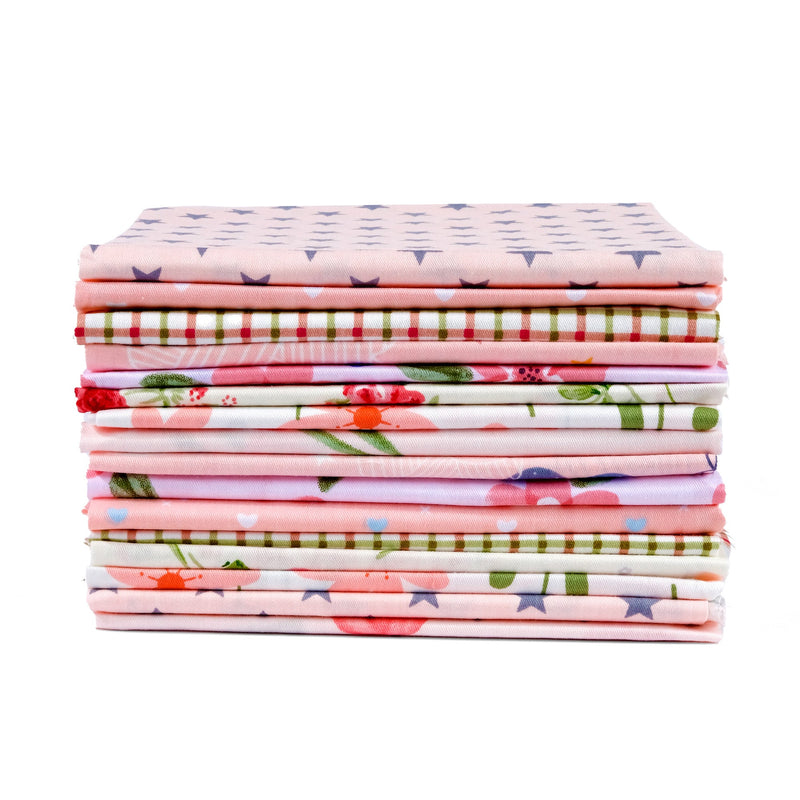 Love Letters in Pink Fat Quarter Bundle | Mrs Quilty