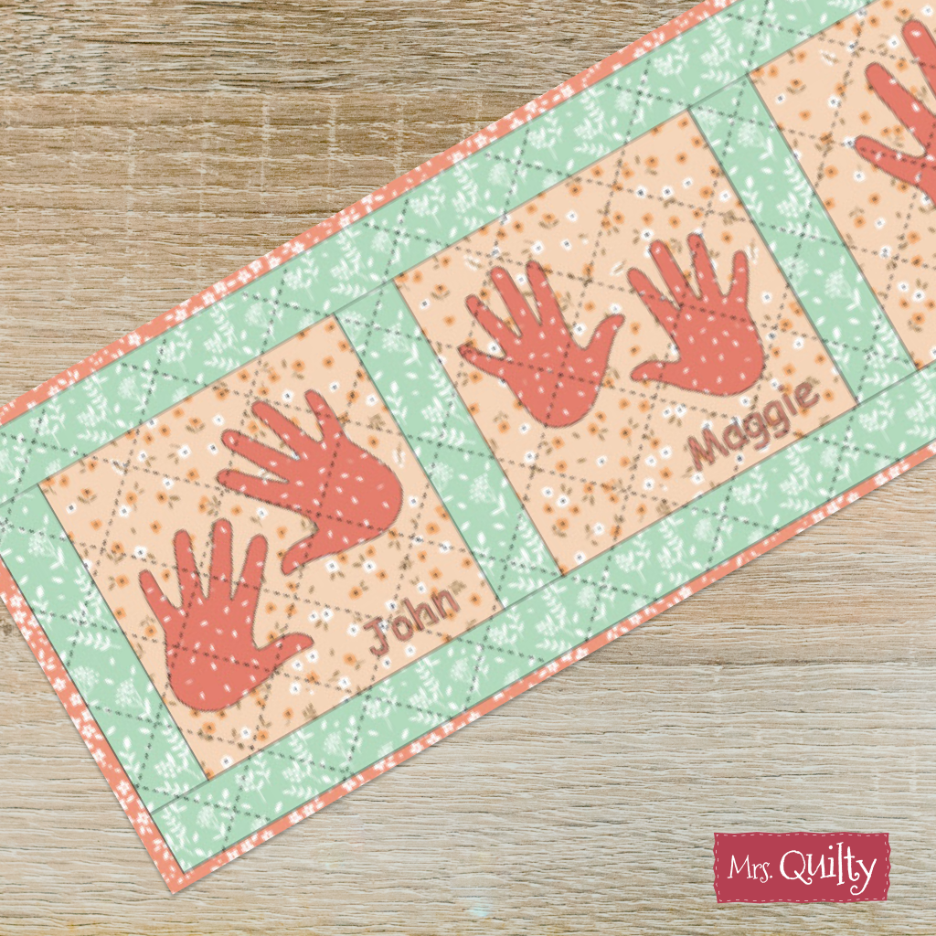 Hand in Hand Table Runner Downloadable PDF
