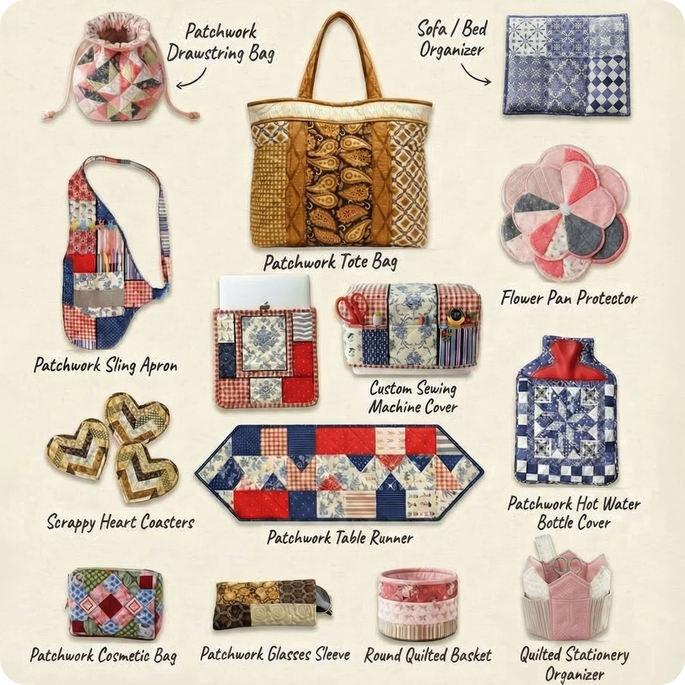 Mrs. Quilty Signature Functional Pattern Bundle of 14 patterns