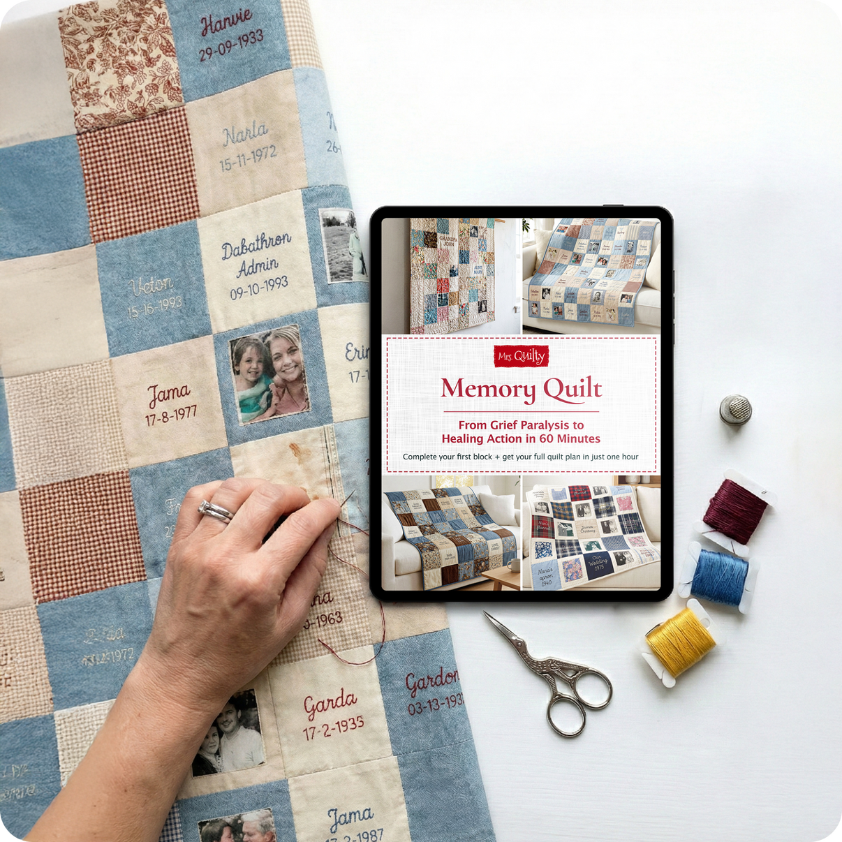 Memorial Quilt E-Book | Downloadable PDF Patterns | Mrs. Quilty