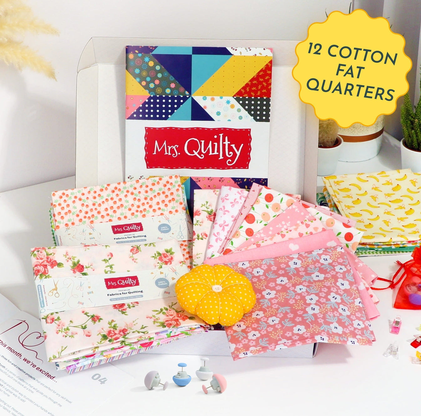 Quilting Kit Box – Fabric, Patterns & Sewing Tools | Mrs Quilty