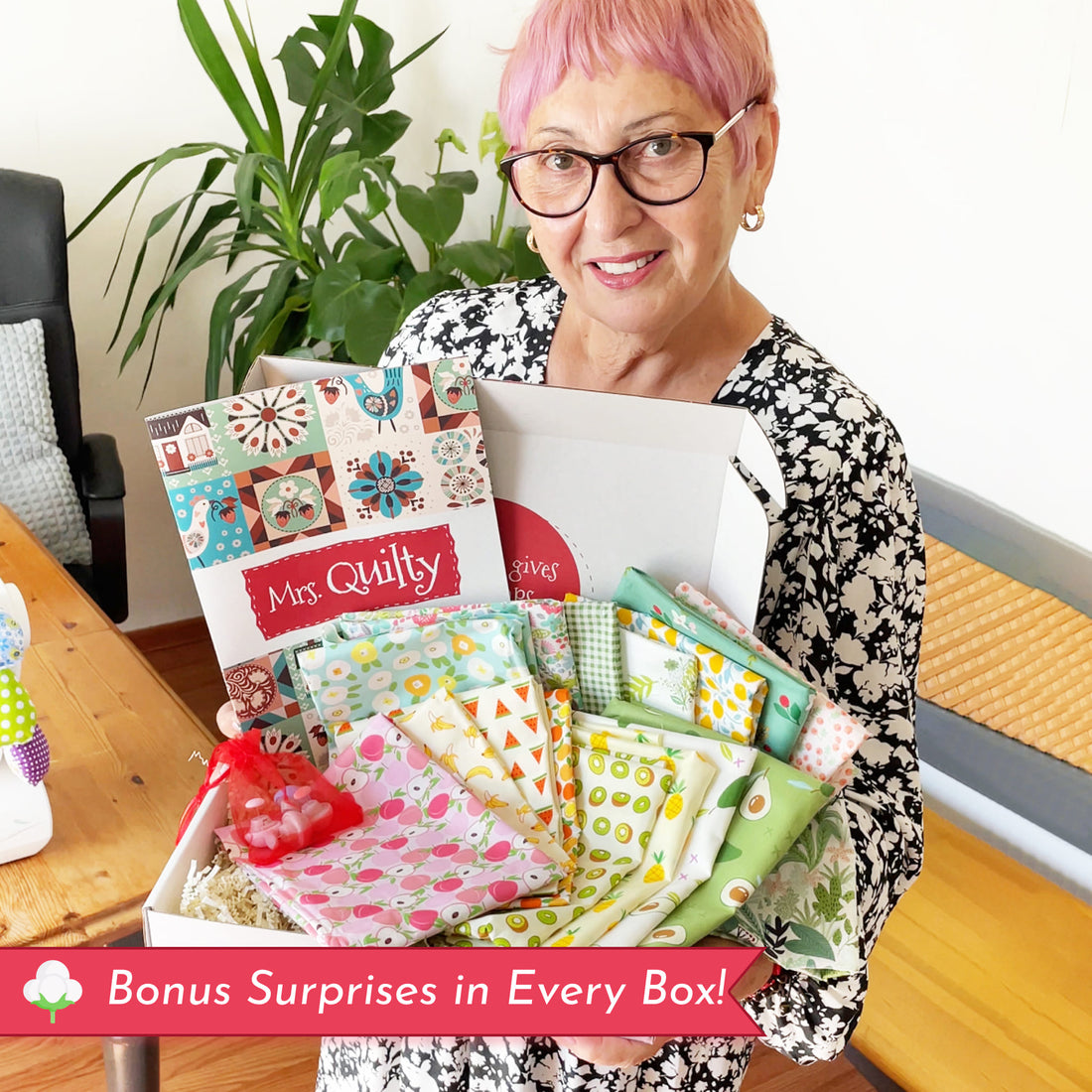 Quilting Kit Box – Fabric, Patterns & Sewing Tools | Mrs Quilty