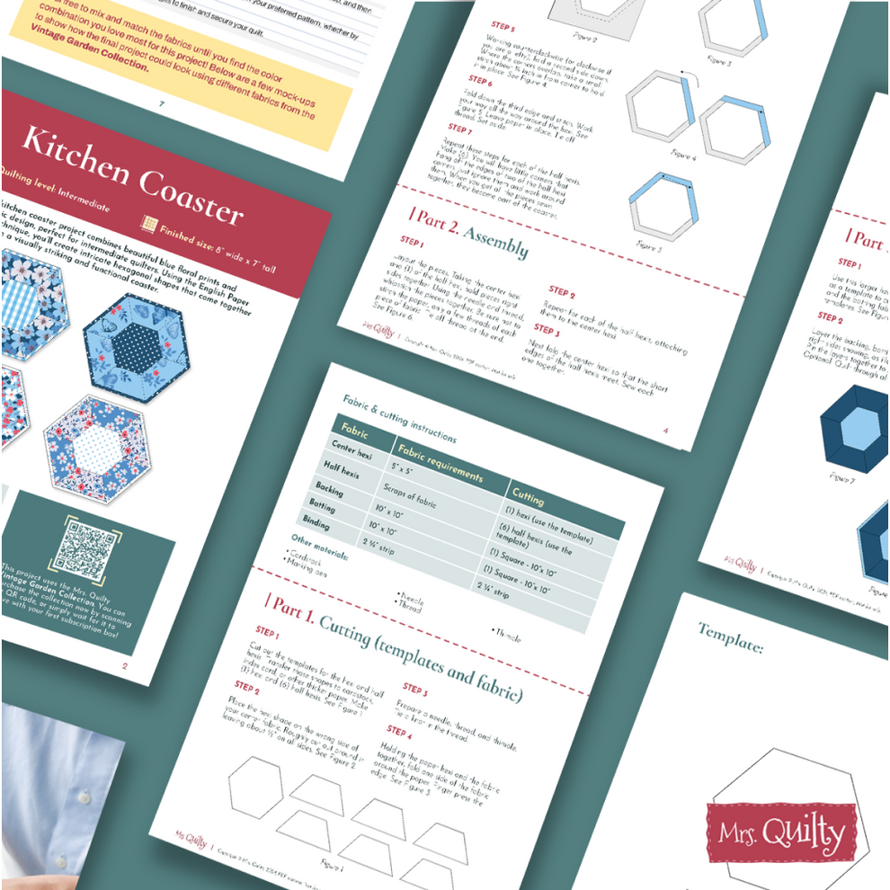 Kitchen Coaster Downloadable PDF Quilt Pattern | Mrs Quilty