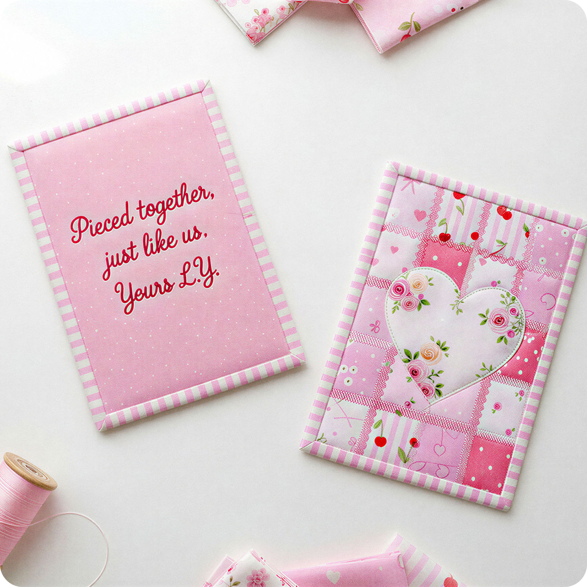 Quilted Patchwork Greeting Card Digital PDF Pattern