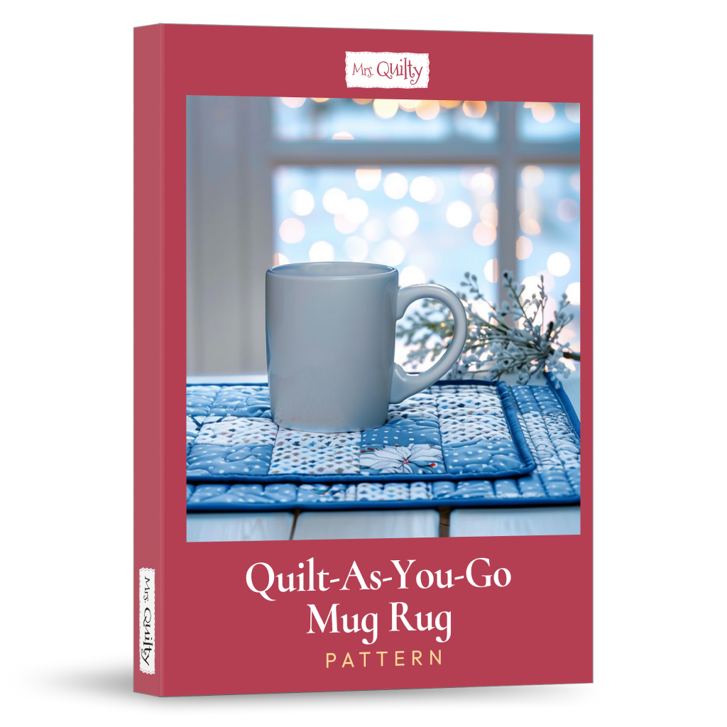 Quilt-As-You-Go Mug Rug Downloadable PDF Quilt Pattern | Mrs Quilty