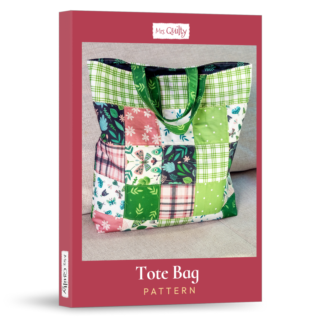 Tote Bag Downloadable PDF Quilt Pattern | Mrs Quilty