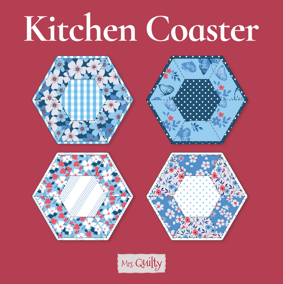 Kitchen Coaster Downloadable PDF Quilt Pattern | Mrs Quilty